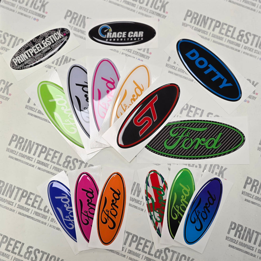 "Oval" Ford Gel Badge Overlays - Mk8 Transit – PrintPeel&Stick Ltd