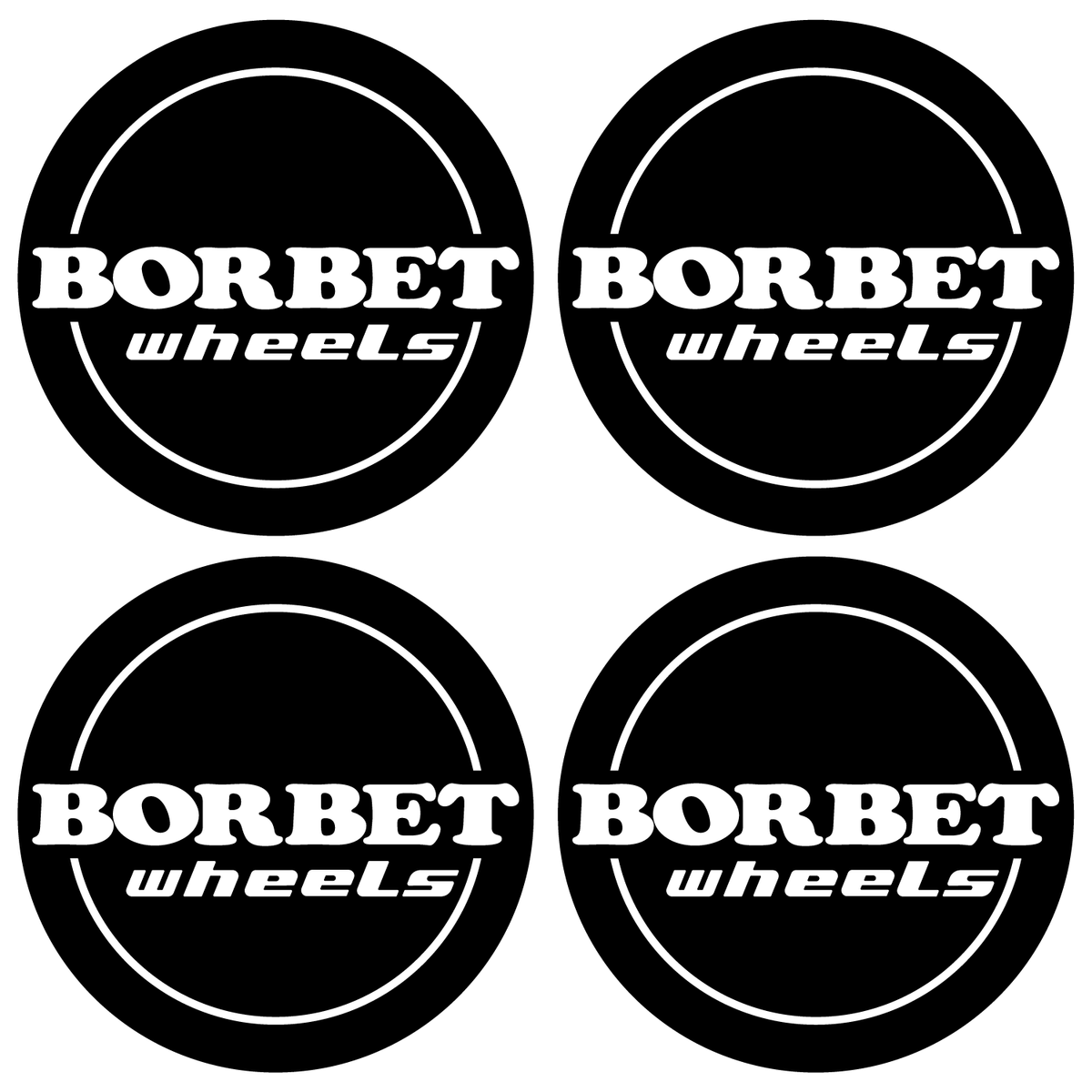 Wheel Centre Cap Gels (Set of 4) - Borbet Wheels Logo – PrintPeel&Stick Ltd