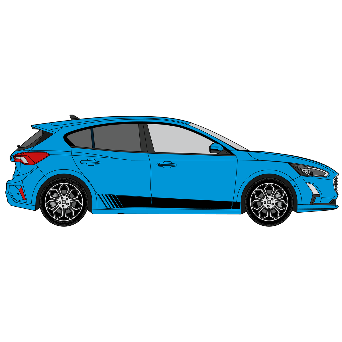 Mk4 Focus Lower Side Stripe Vinyl Decal Set - V2 – PrintPeel&Stick Ltd