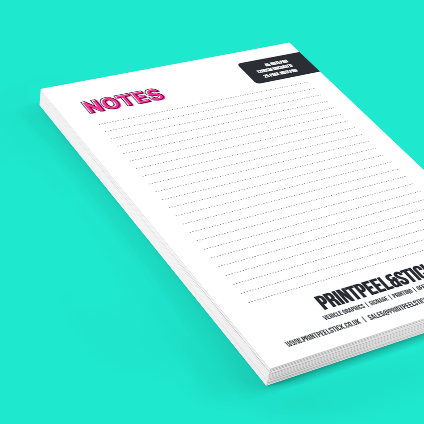 A5 Notepads - 50 Page Per Pad – PrintPeel&Stick Ltd