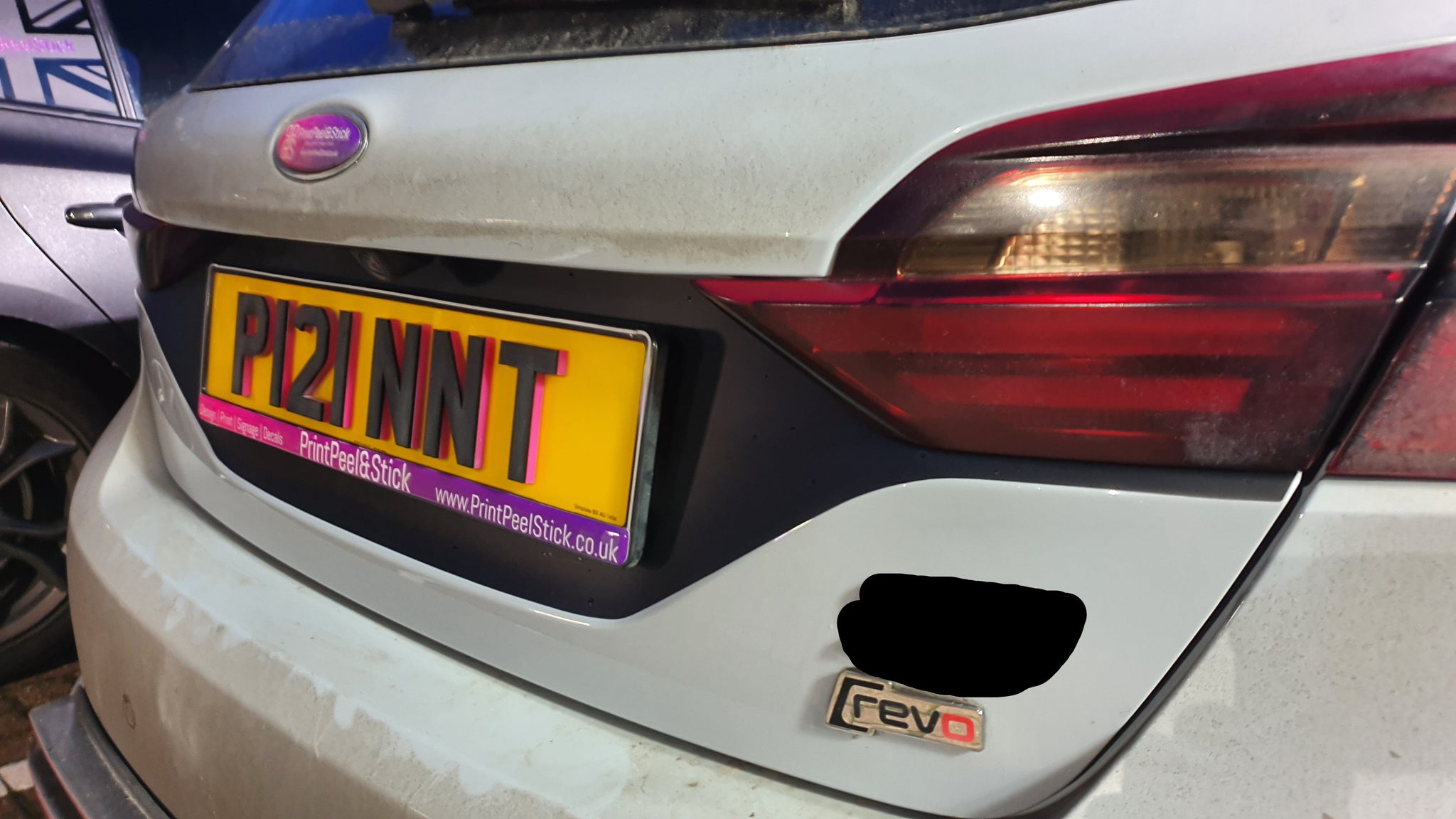 Fiesta Mk8 Extended Rear Licence Plate vinyl Decal – PrintPeel&Stick Ltd