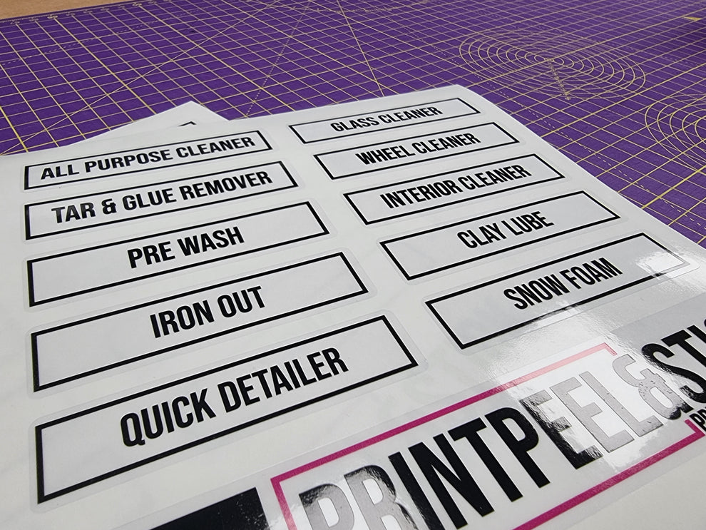 Vehicle Cleaning / Detailing Spray Bottle Label Set – PrintPeel&Stick