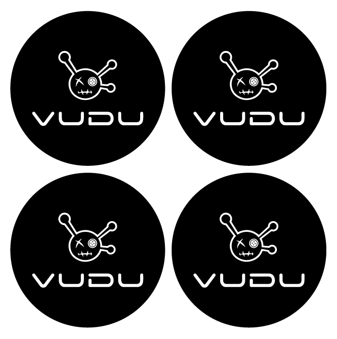 Wheel Centre Cap Gels (Set of 4) - VUDU Doll & Text – PrintPeel&Stick Ltd